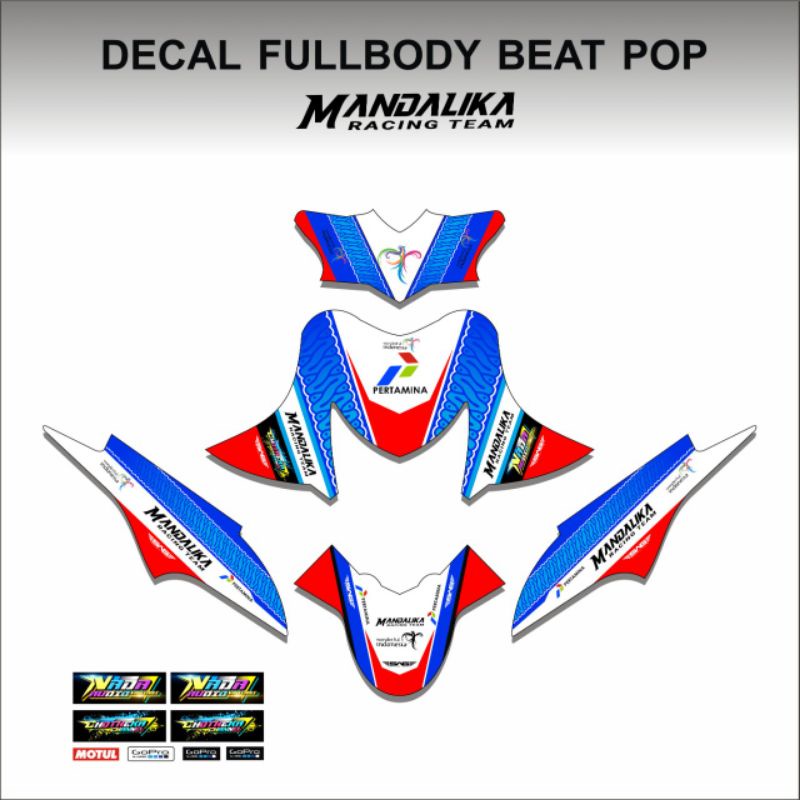 Decal Honda Beat Pop Full Body Custom Mandalika | Shopee Malaysia