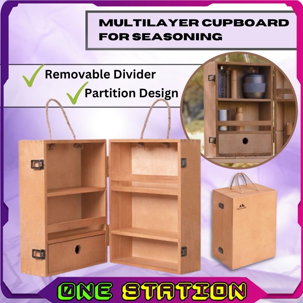 Shinetrip Camping Storage Box Picnic Wooden Box Almari Kayu Outdoor ...