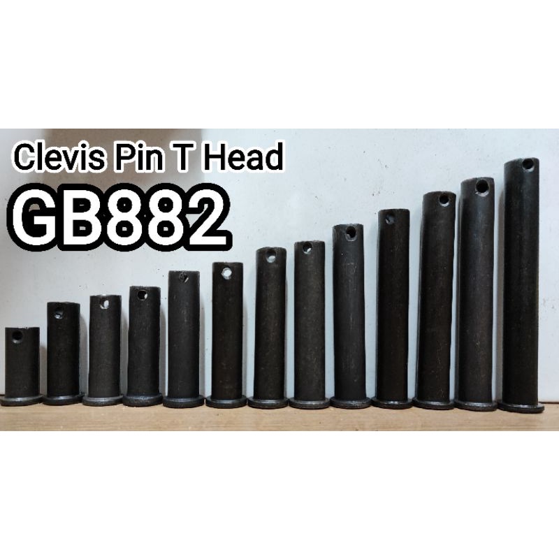 GB882 Clevis Pin T Head.Black Steel.Pin with Lock pin Sizes M12 | Shopee Malaysia