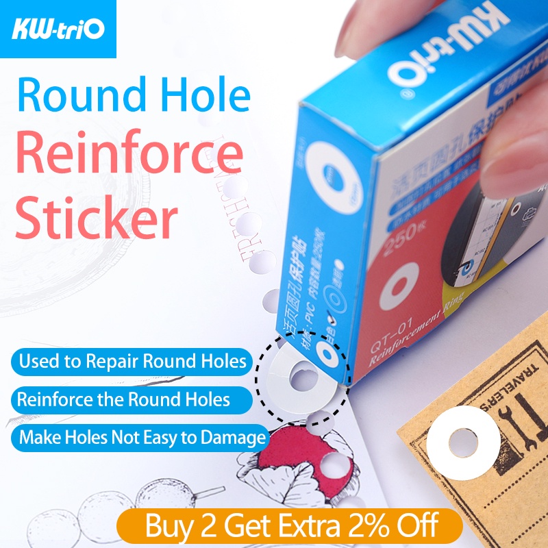 Round Hole Reinforce Sticker Circular Sticker Repair Paper Round Hole ...