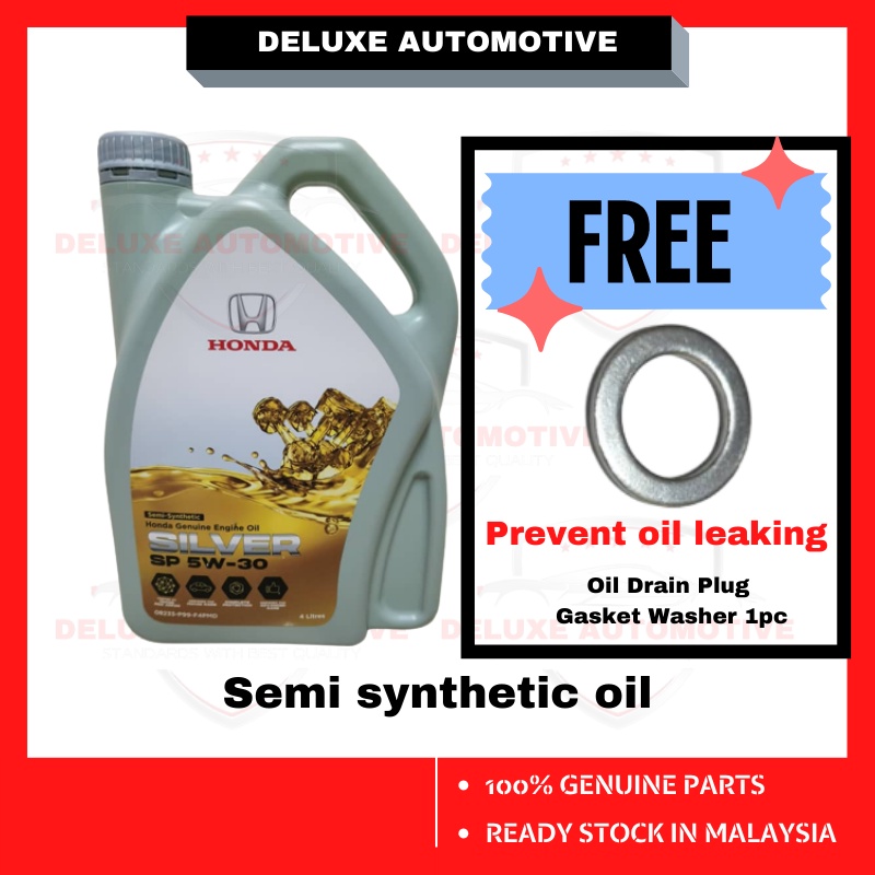 DELUXE Honda Genuine Semi-Synthetic 5W30 Engine Oil 4L MINYAK HITAM ...