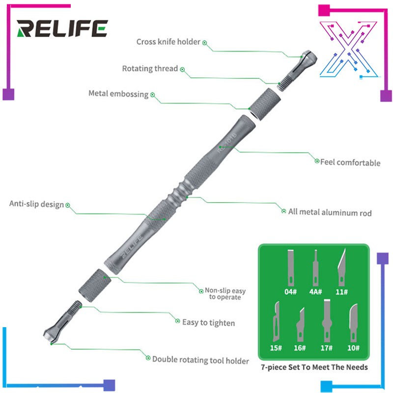 Relife 8 In 1 Knife Set Blade For Mobile Phone Chip Repair Tool Set For ...
