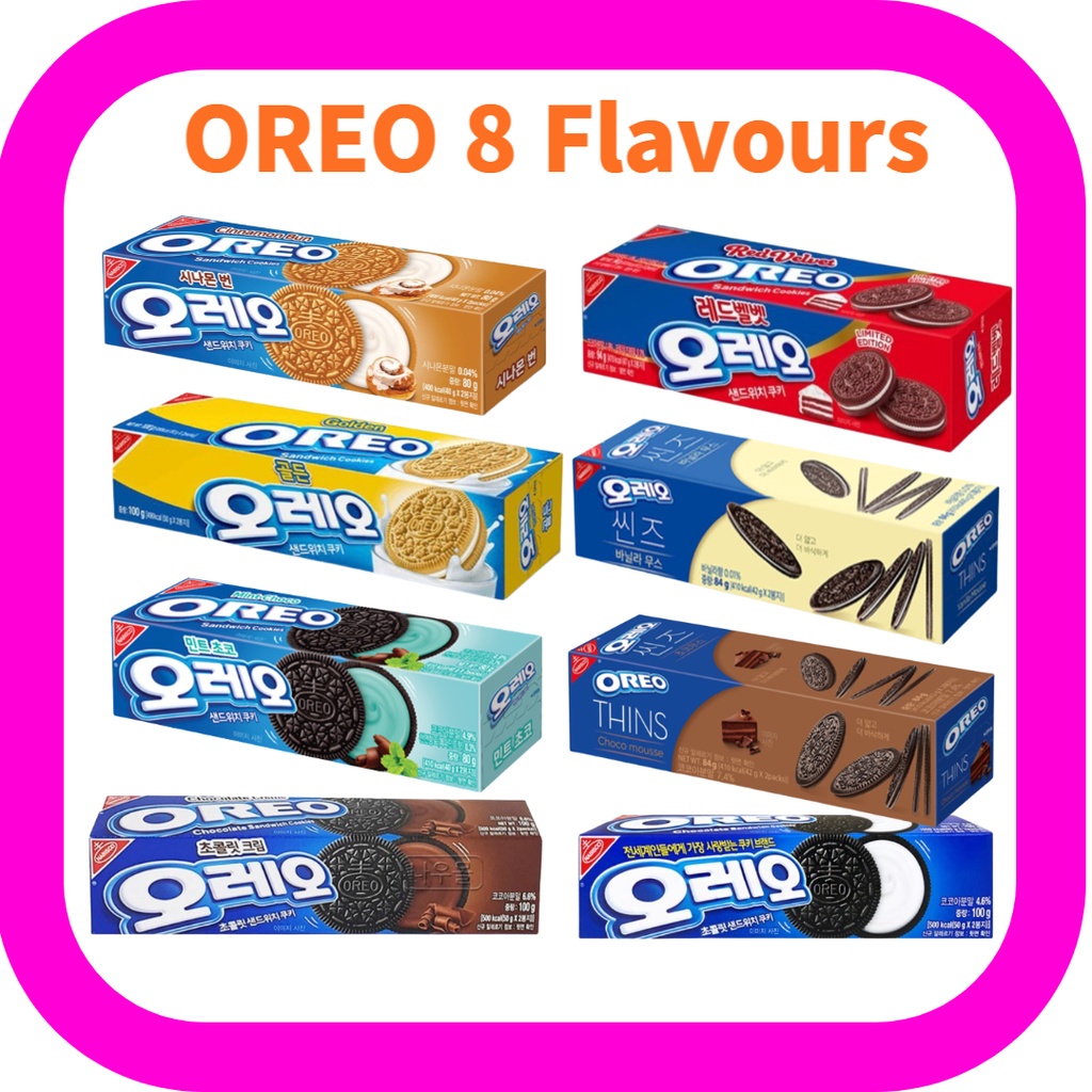 [OREO] Collection 10 Flavors Mint chocolate, Red Velvet, White Cream ...