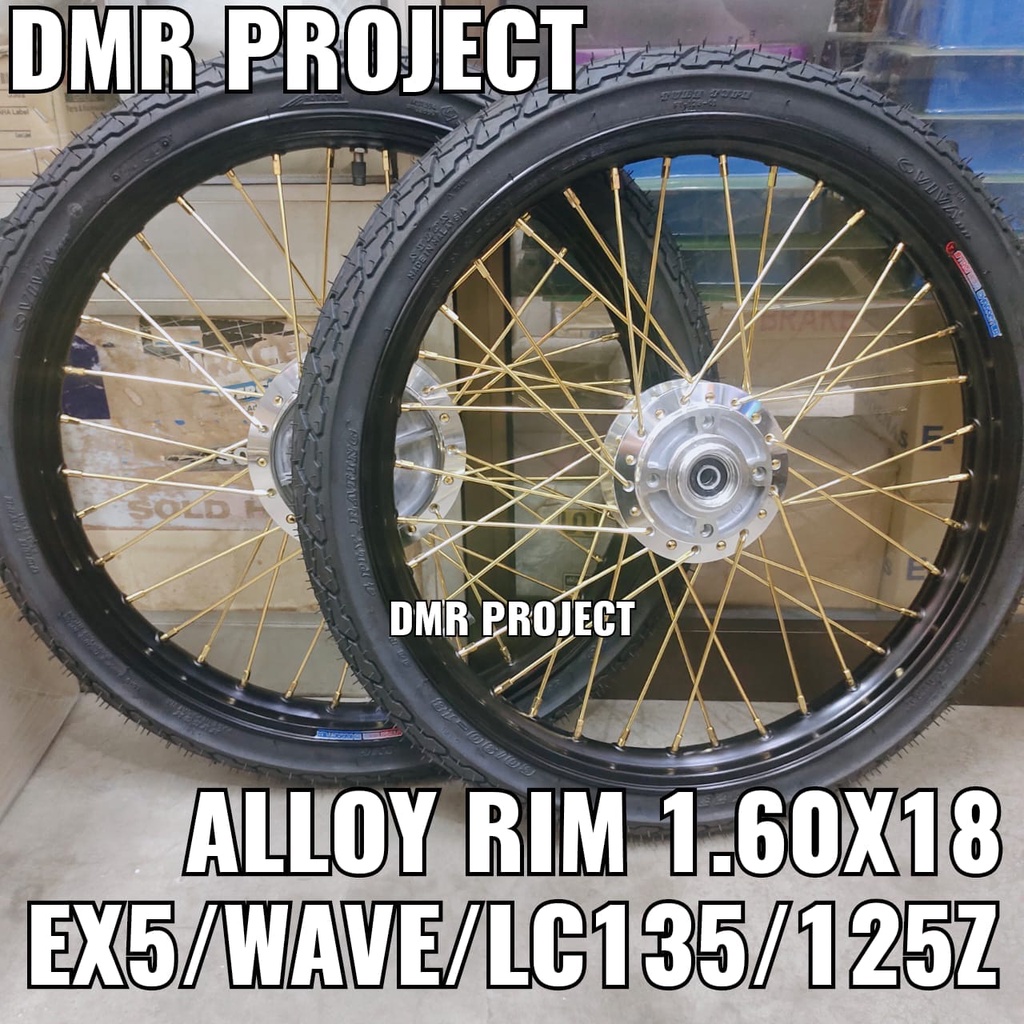 ALLOY RIM 1.60X18 EX5/W125/LC135/Y125Z/Y15 RIM ALLOY + TAYAR COMPALATE ...