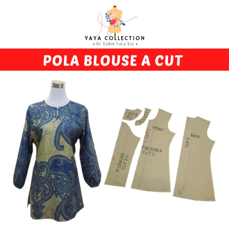 POLA BLOUSE A CUT - DEWASA 🔥 | Shopee Malaysia