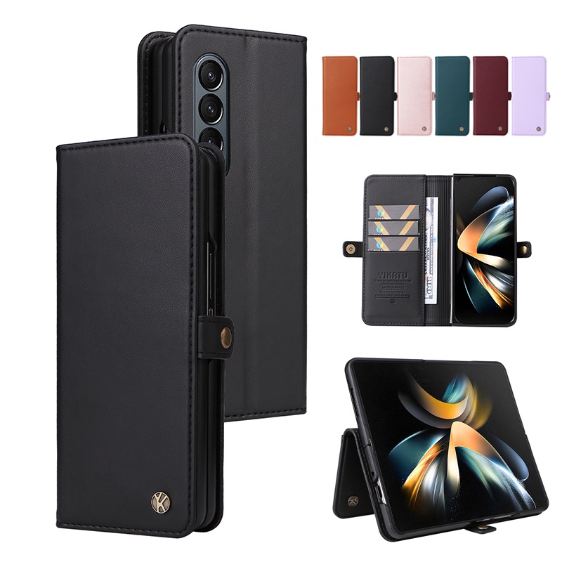 flip leather Case Samsung z fold 4 fold 3 fold 5 5G Casing PC Phone ...