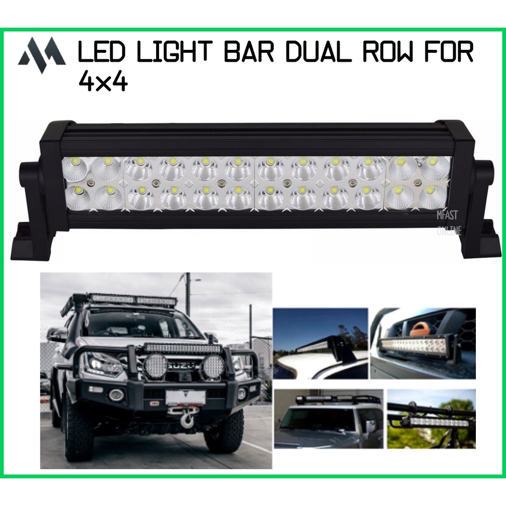 31" LED Light Bar Dual Row SpotBeam Light 180W For Car Truck 4WD Off ...
