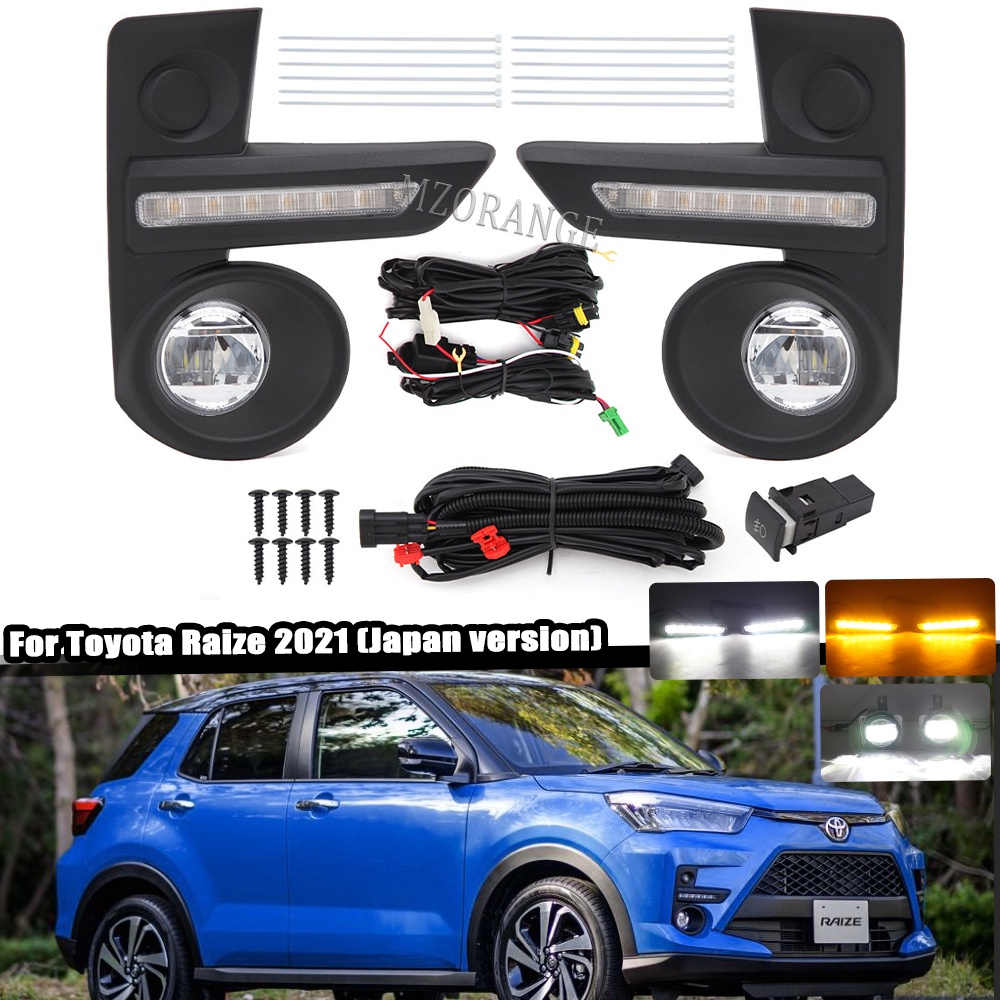 LED Daytime Running Light For Toyota Raize 2020 2021 1Set Fog Lights Headlights DRL Driving Fog ...