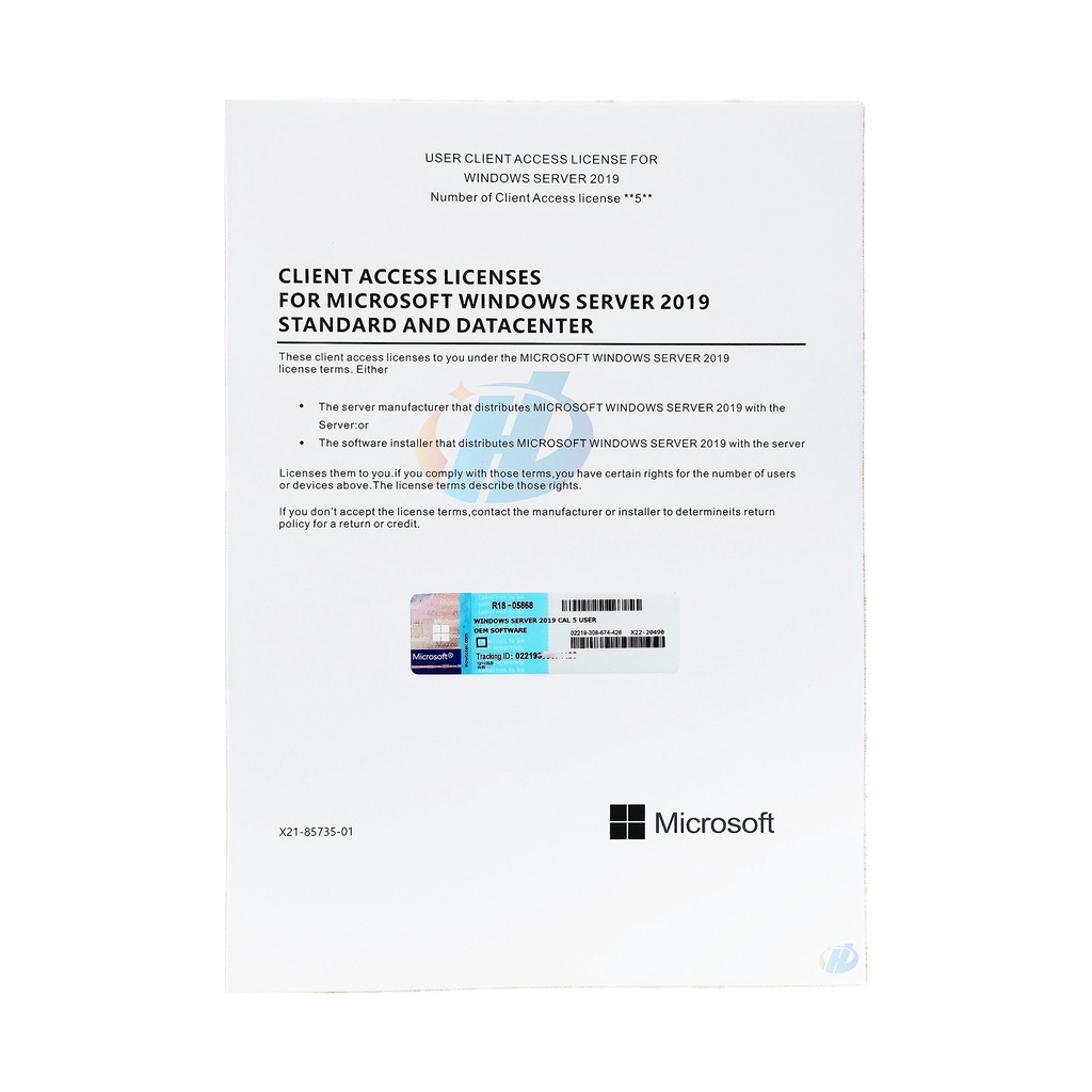 Windows server 2019 50 User CAL Windows Server Client Access License ...