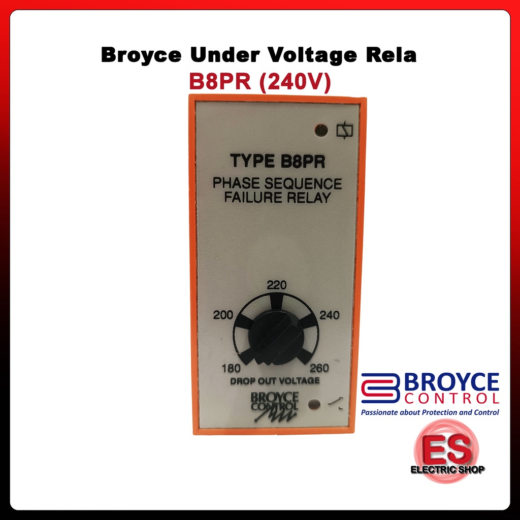 Broyce Under Voltage Relay 240VAC, BR-B8PR - (240V) | Shopee Malaysia