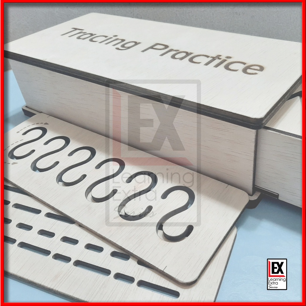 (LeX)Learning Extra Series Montessori Children Wooden Tracing and ...