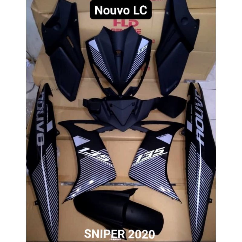 COVERSET NOUVO LC 135/135 Nouvo LC/matt black/hitam kilat/banyak design ...