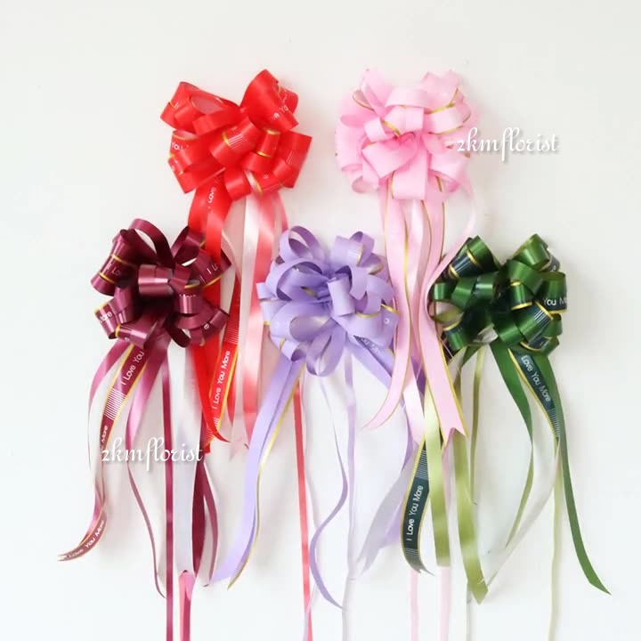 (5PCS) 150CMx5CM 8009 PULL Ribbon Reben Riben Gift Organza Flower ...