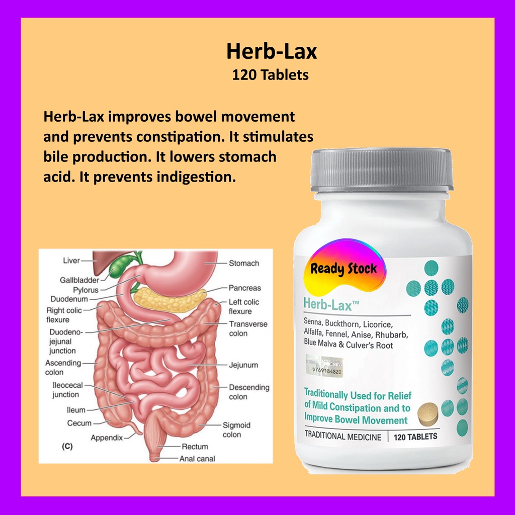 Herb Lax 120 Tablets | Shopee Malaysia