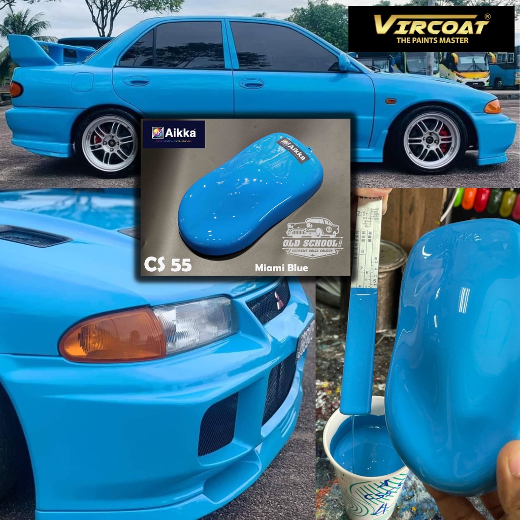 AIKKA CS55 MIAMI BLUE Cat Kereta OLD SCHOOL SUPREME SOLID COLOUR /2K ...