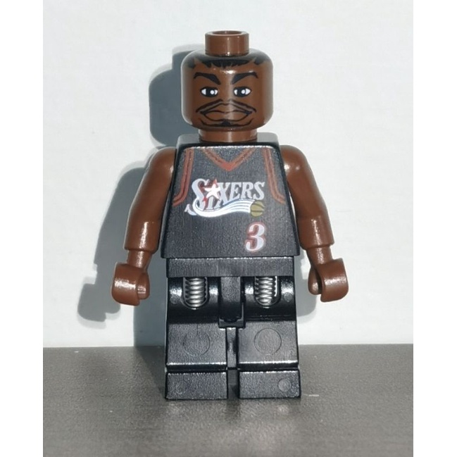 LEGO MINIFIGURE nba010 NBA Allen Iverson, Philadelphia 76ers #3 (Black ...