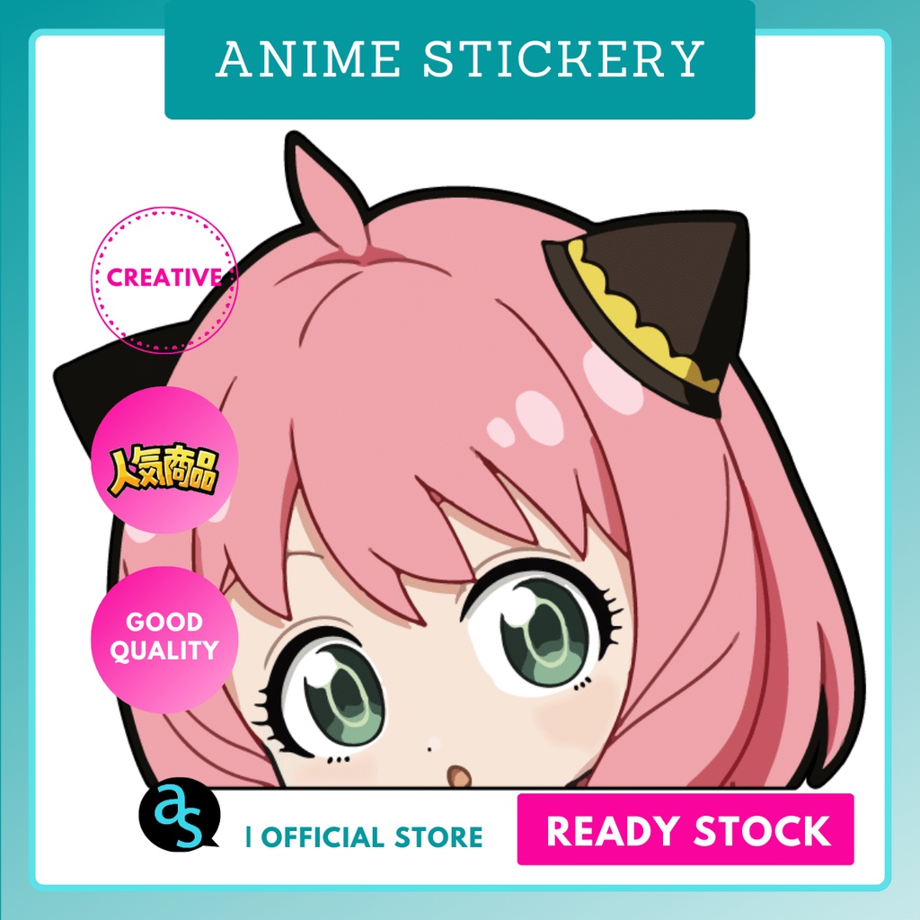 Anya Forger | Spy x Family | Peeker Anime Stickers for Cars Windows ...