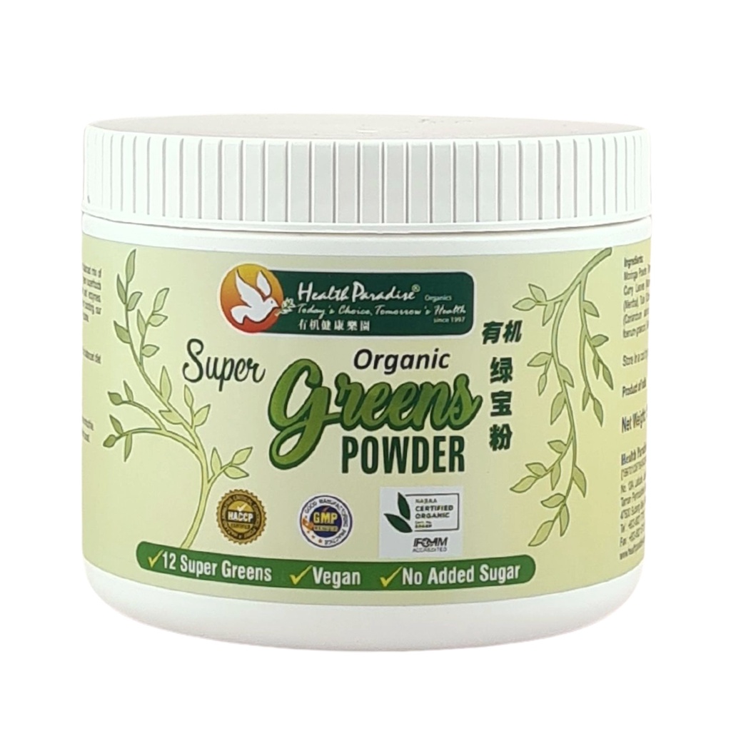 Health Paradise Organic 12 Super Greens Powder 150g vegan Superfood ...