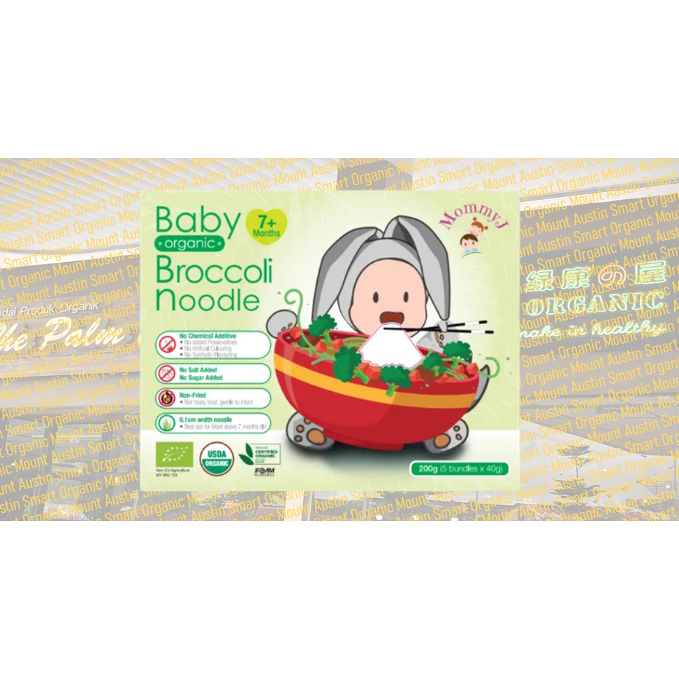 MommyJ Baby Organic Broccoli Stick Noodle 200g | Shopee Malaysia