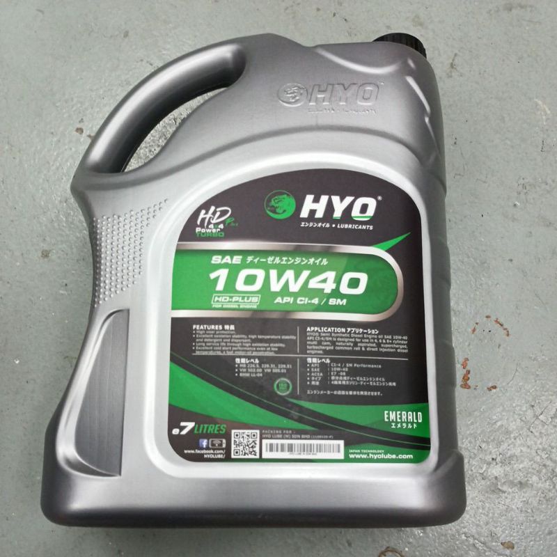 HYO - 10W40 7L [Semi Synthetic] Engine Lubricant Oil [API CI-4 / SM ...