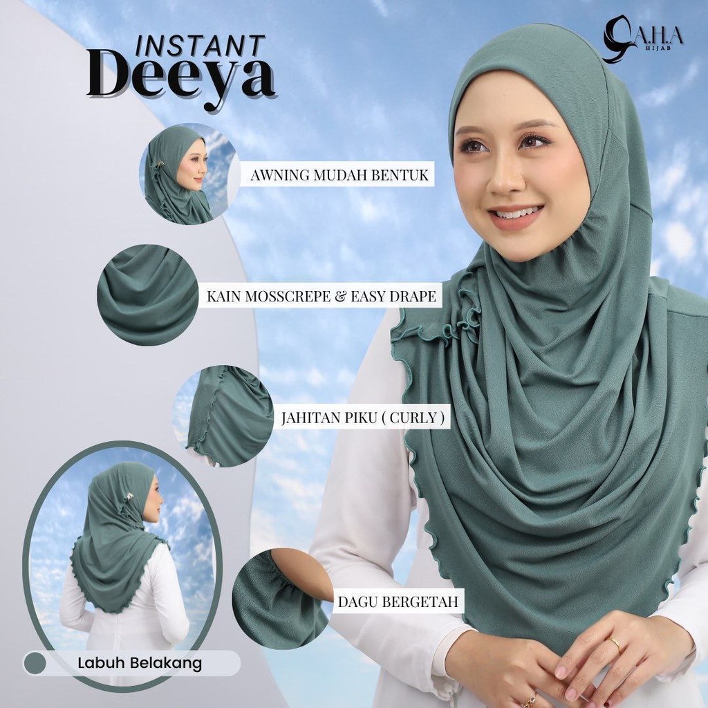 HERNES TUDUNG SARUNG INSTANT DEEYA MOSSCREPE TUDUNG SARUNG INSTANT ...
