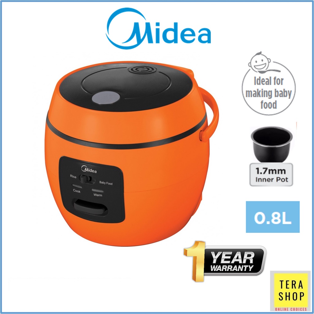 Midea MB-07OB 0.8L Mini Jar Rice Cooker Periuk Nasi | Shopee Malaysia