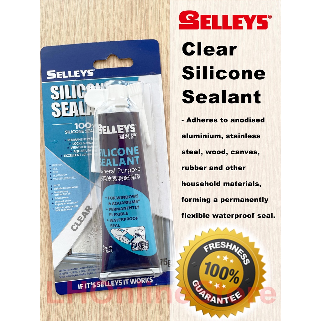 (100% Freshness Guarantee!!!!!) Selleys-Clear Silicone Sealant (General ...