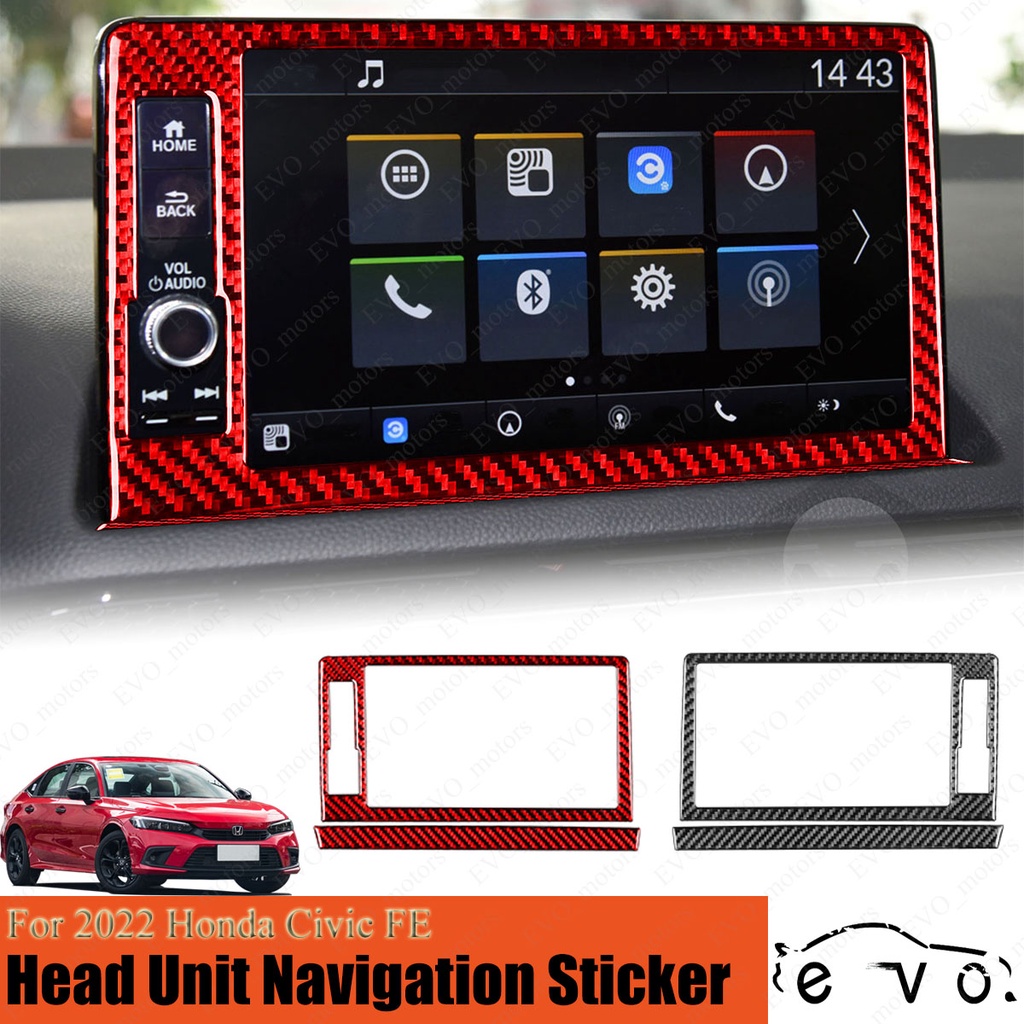 For 2022 Honda Civic FE Head Unit Navigation Frame Sticker 11th Civic ...