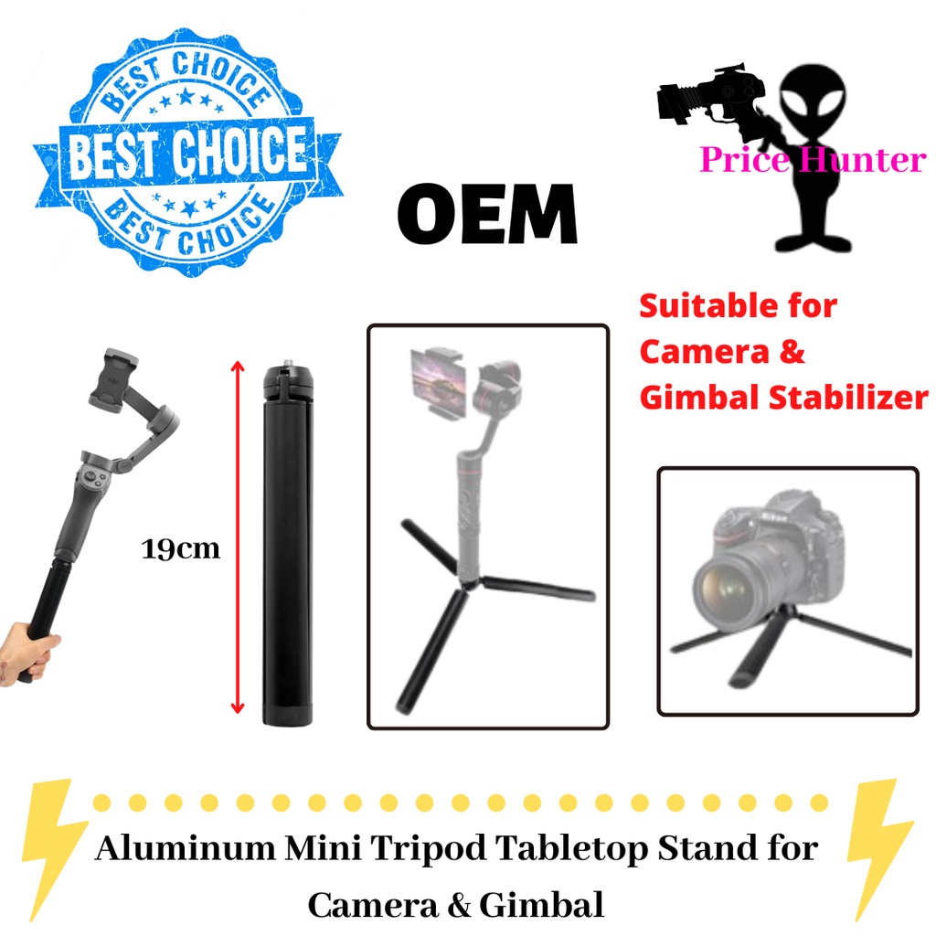 Aluminum Mini Tripod Tabletop Stand for Camera & Gimbal | Shopee Malaysia