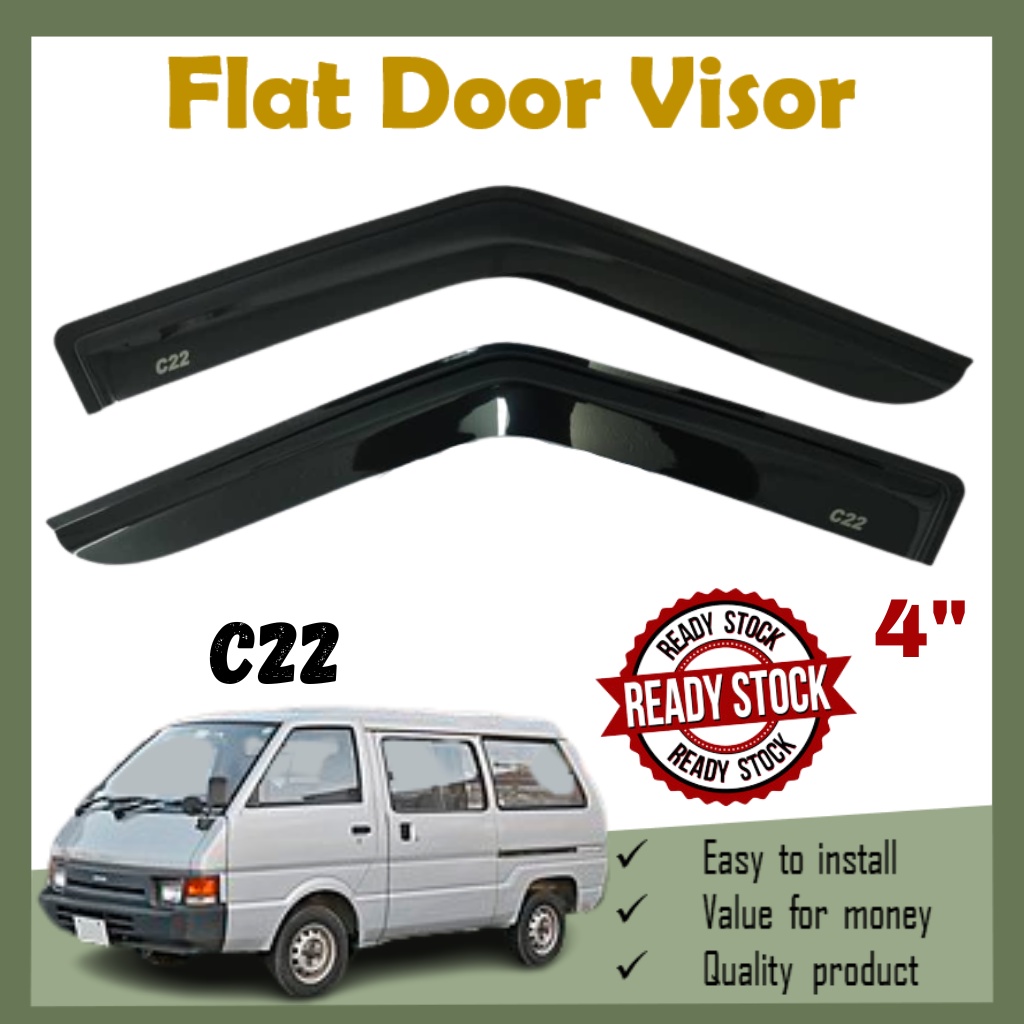 Nissan Vanette C22 Injection Door Visor Air Press window Sun Visor high ...