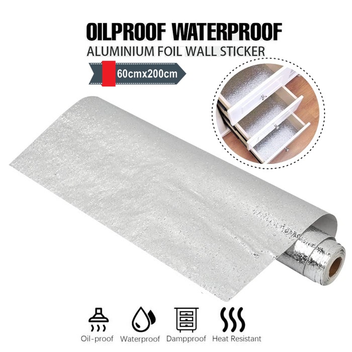 Aluminum Foil Stickers Kitchen Oil-proof Waterproof Kitchen Stove ...