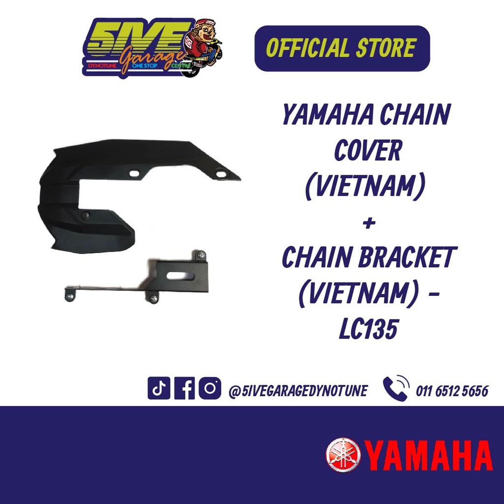 YAMAHA CHAIN COVER (VIETNAM) SET-LC135 + ONXON CHAIN COVER BRACKET ...