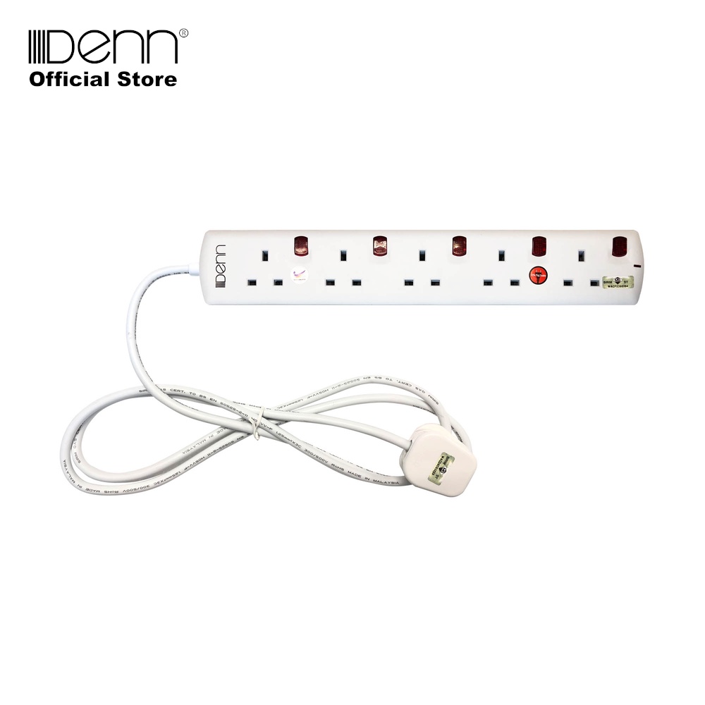 DENN DTS-855N(5M) 5 Gang Trailing Socket (5 meter) | Shopee Malaysia