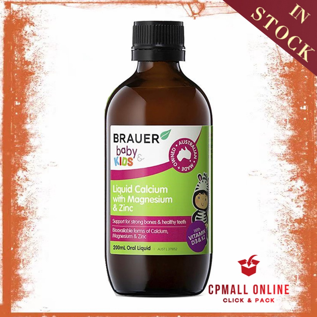 [Expiry Date: 05/2027] Brauer Baby & Kids Liquid Calcium with Magnesium ...