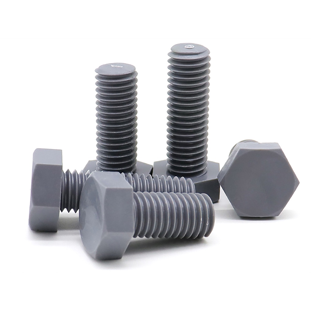 PVC Plastic Hex Bolts M3 M4 M5 M6 M8 Size Full Thread Hexagon Socket ...