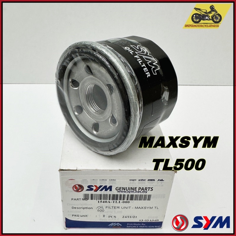 [100% ORI] MAXSYM TL500 / TL508 OIL FILTER TL 1540A-TL1-000 100% ...