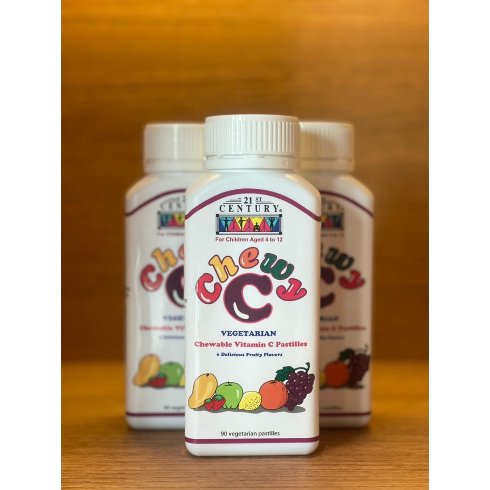 21ST CENTURY CHEWY C VEGETARIAN CHEWABLE VITAMIN C PASTILLES 90'S (EXP ...