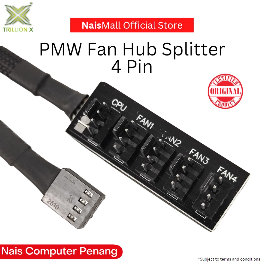PMW Fan Splitter 4 Pin | Shopee Malaysia