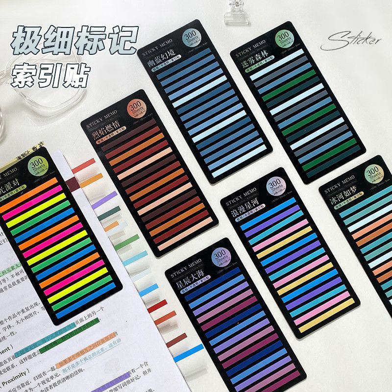 Ultra-Fine Narrow Strip Fluorescent Translucent Strip Marker Index ...