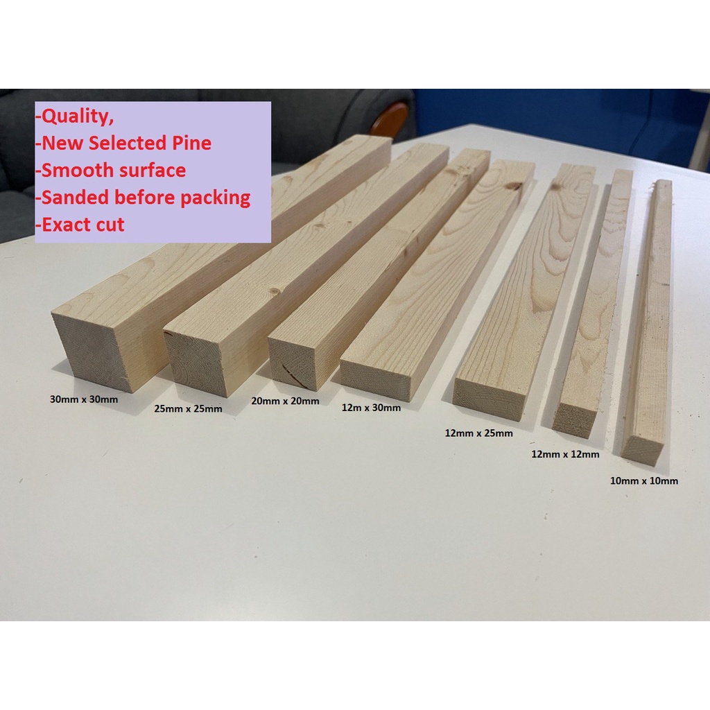 2 Feet - New Pine Wood Stick - Decoration - Art - Diy | Shopee Malaysia