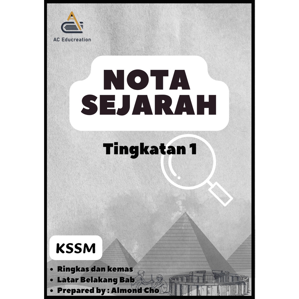 SEJARAH TINGKATAN 1 - 3 KSSM NOTA LENGKAP [Malay Version] #NOTA RINGKAS #MUDAH DIFAHAMI #UASA ...