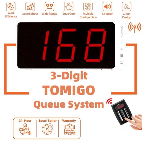 Wireless Queue Calling System/3-digit/Wireless Queue System/LED Digital Numbering Call System ...