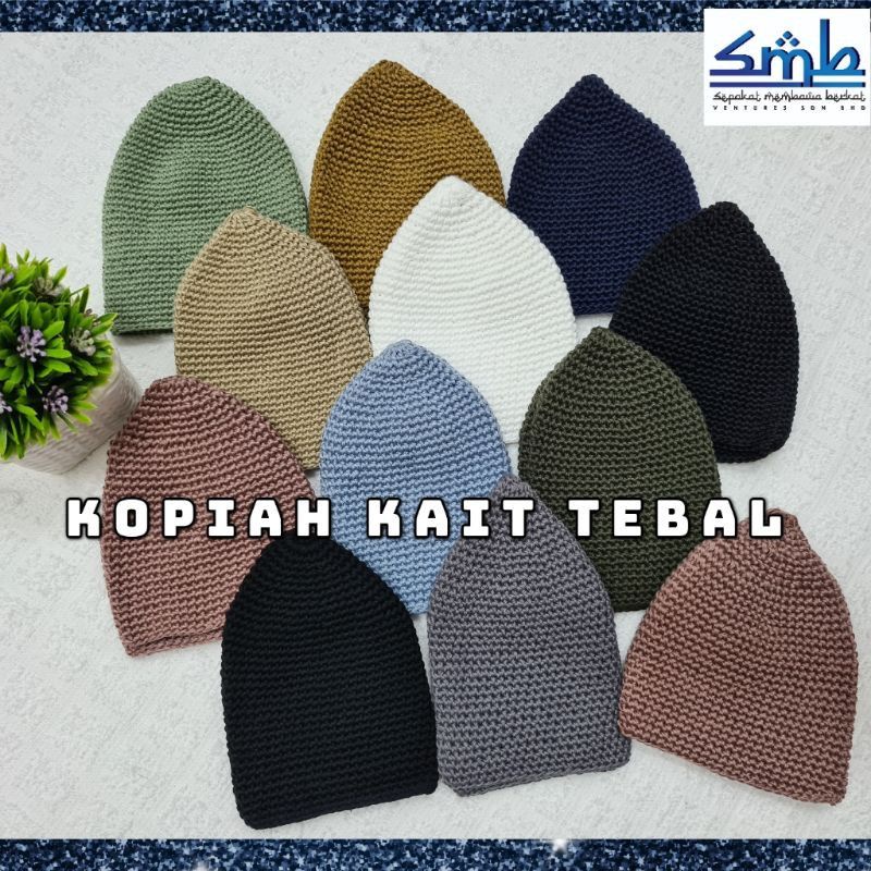 Kopiah Kait Free size Benang Turkey Kopiah VIRAL KOPIA TEBAl KAIN ...