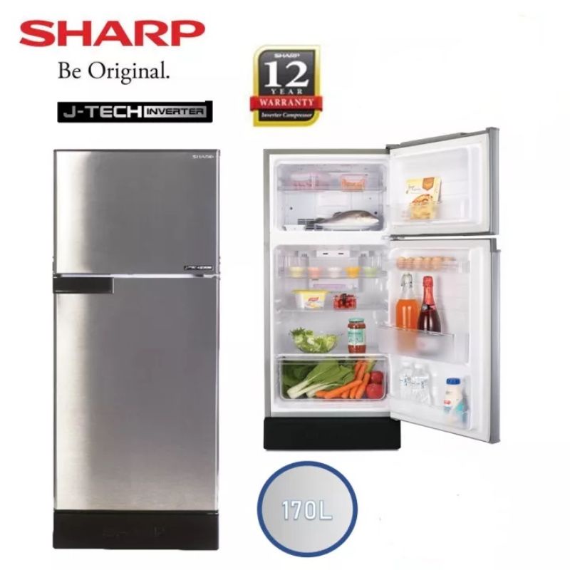 Sharp 2 Door Inverter Refrigerator 170L SJ189MS | Shopee Malaysia