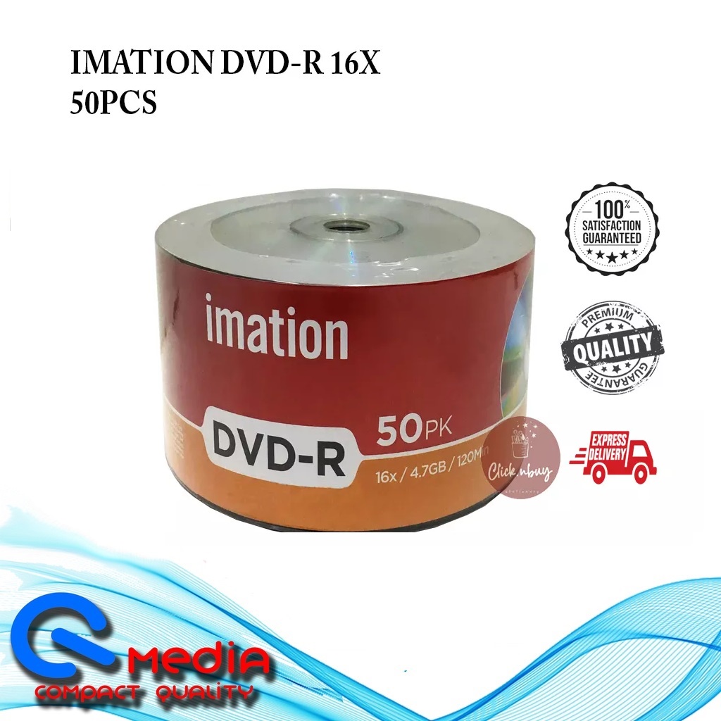 IMATION Blank DVD-R DVDR DVD DISC 4.7GB / 120 MIN (50 PCS) | Shopee ...