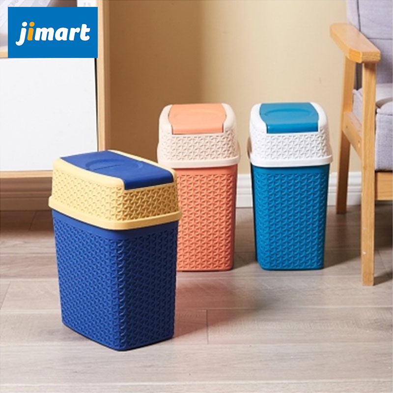 Jimart Study Table Office Dustbin Bedroom Trash Bin Lid Attach Multiple ...