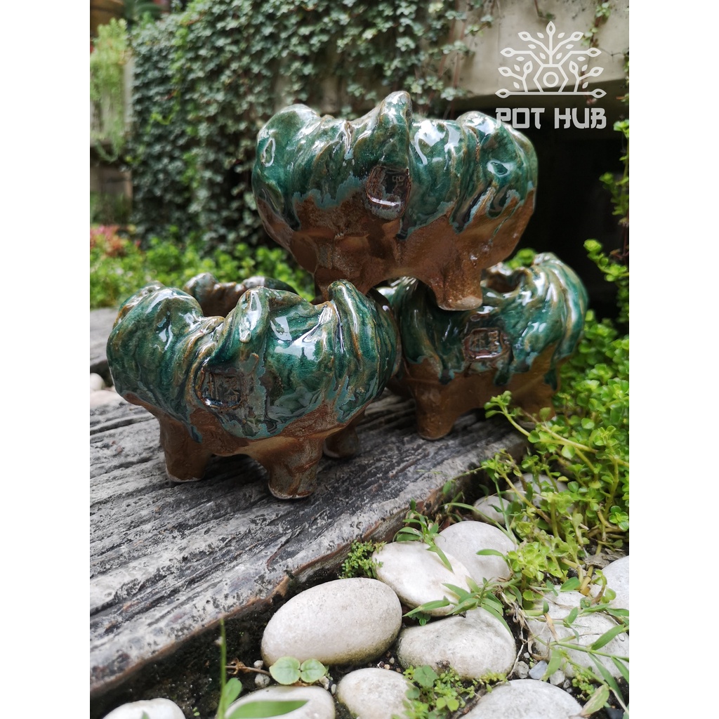 POTHUB Ready Stock Luxury High Quality Glazed Texture Planter Pot ...