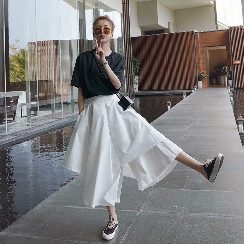 Women Wide Leg Pants Loose Long Irregular pants | Shopee Malaysia