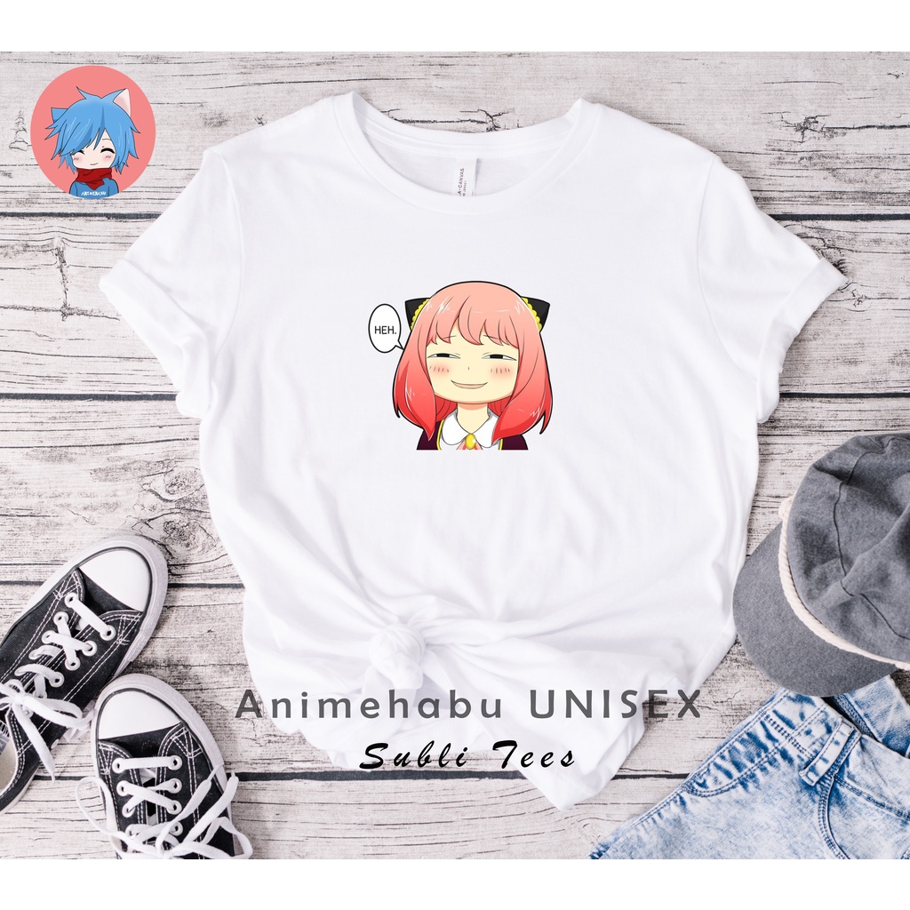 Spy x Family Anya Smug Face Anime Shirt W/ FREE STICKERS UNISEX (Cotton ...