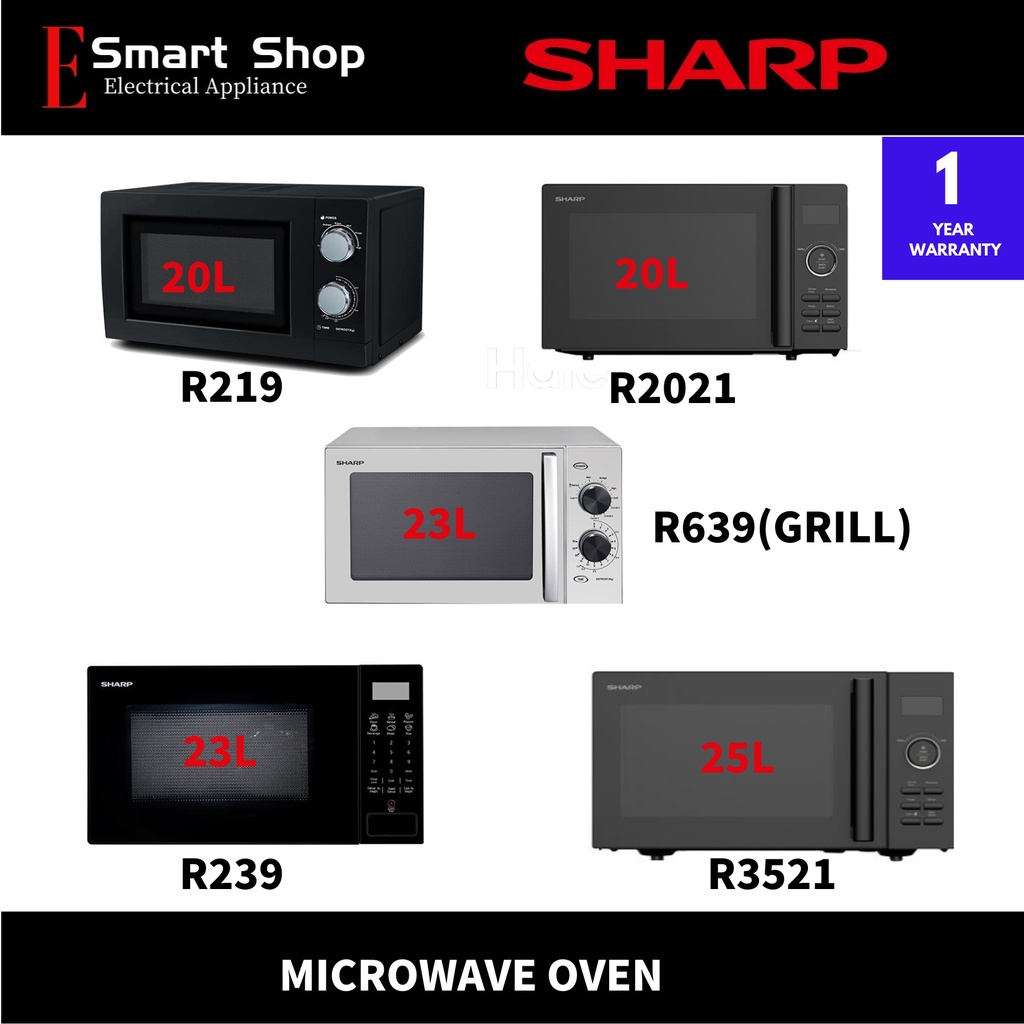 SHARP 20/23L/25L MIROWAVE OVEN/MICROWAVE OVEN WITH GRILL M:R219/R2021 ...